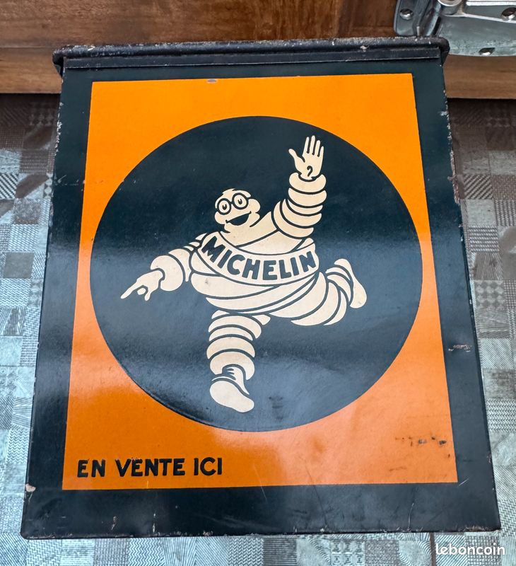 Ancienne boîte à cartes guides en tôle litho bibendum MICHELIN 1930 ...