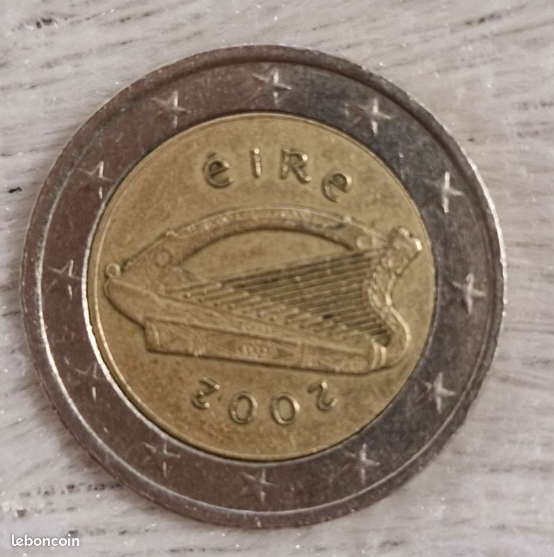 Pièce 2 euros rare eire 2002 - Collection