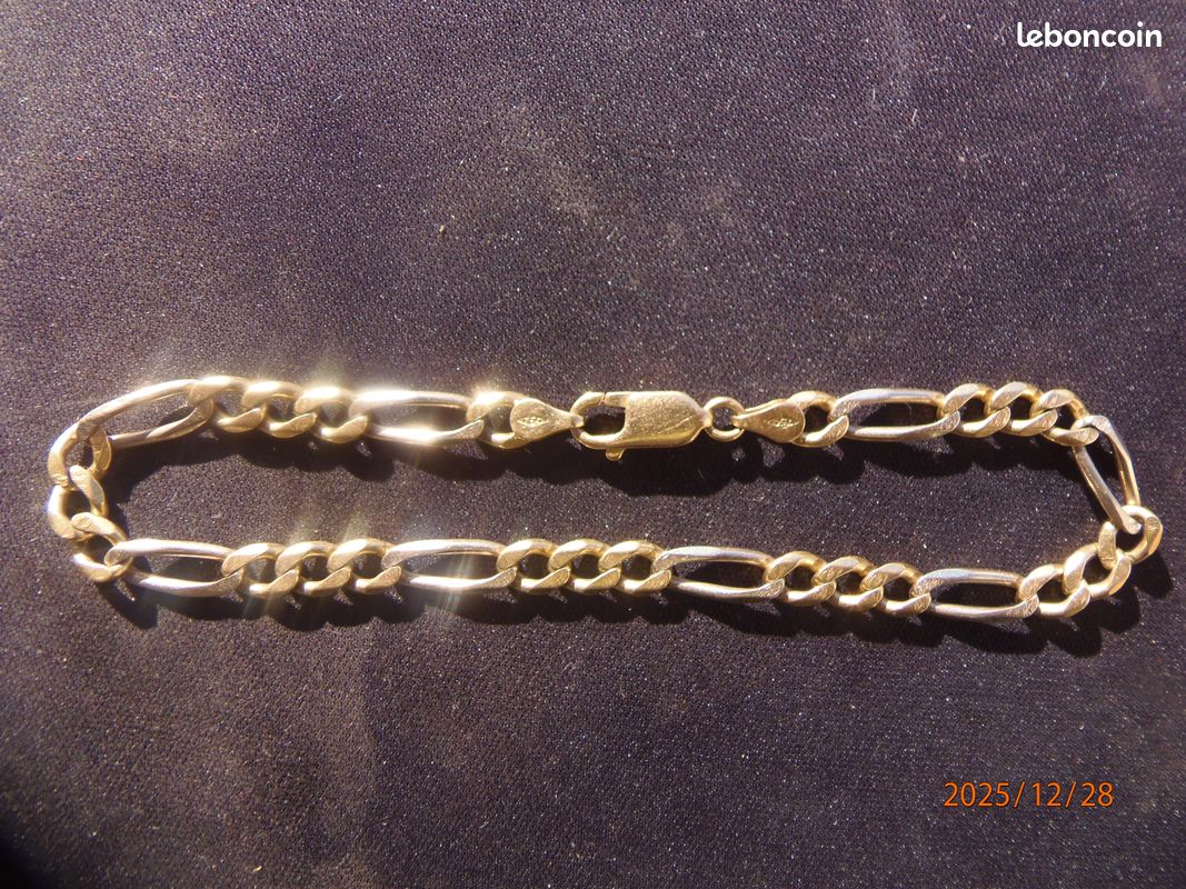 MAGNIFIQUE GOURMETTE en OR JAUNE 18 carats (avec poinçon) ; Dimension ...