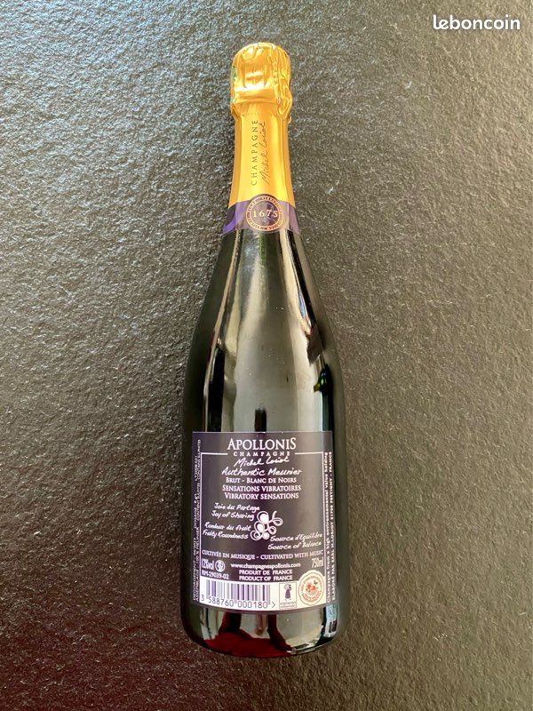 Champagne APOLLONIS Brut Blanc de Noirs cuvée Authentic Meunier - Vins ...