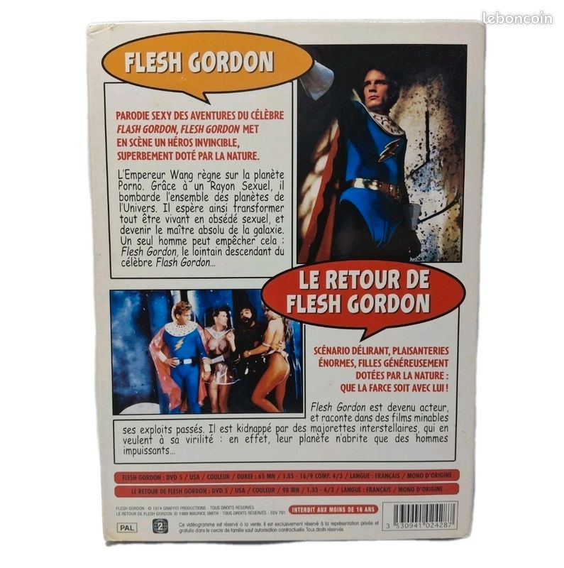 Coffret Double DVD Flesh Gordon (1 & 2) - Parodie Culte SF - Édition ...