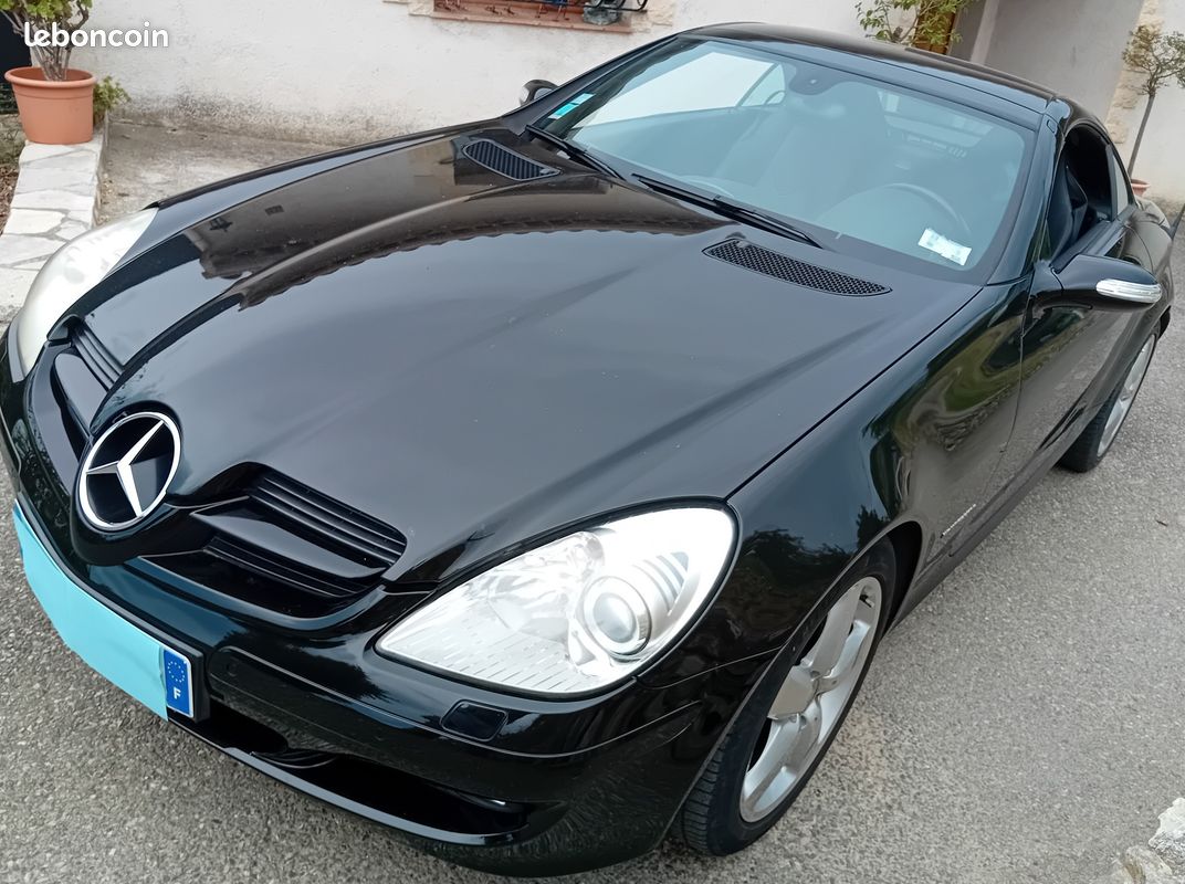 Cabriolet MERCEDES SLK 200 K 163 cv - KOMPRESSOR - CUIR noir Complet ...