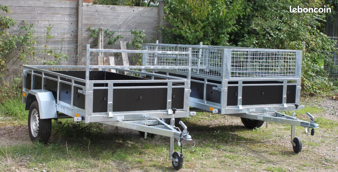 REMORQUE SIMPLE ESSIEU SOREL 9400b + grillage - Équipement auto