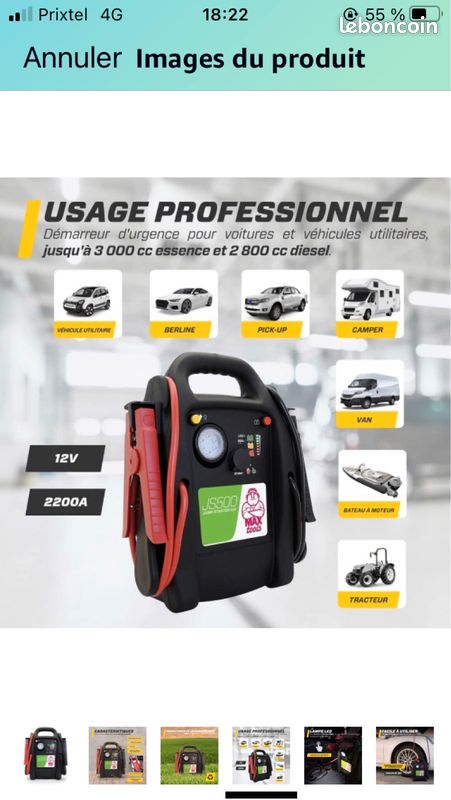 Booster 12 volts - Équipement auto