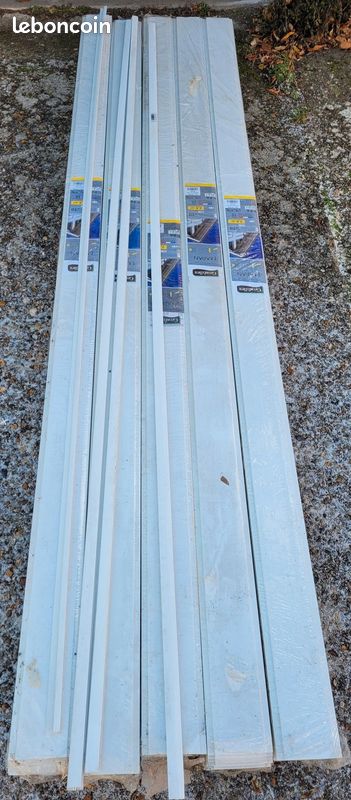 NEUFS Lambris 2,6m2 PVC Exapan Line 100 blanc La botte de 10 lames ...