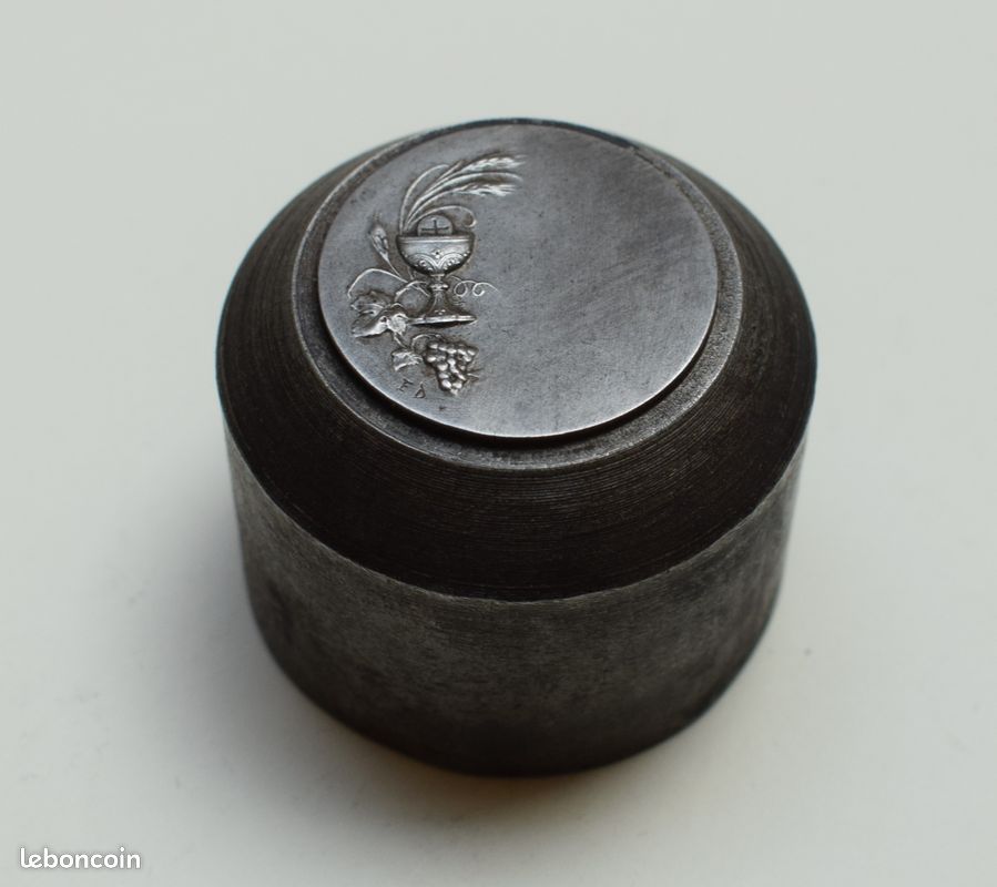 Ancienne matrice/ poinçon/ outil calice raisin et épi signé Emile ...