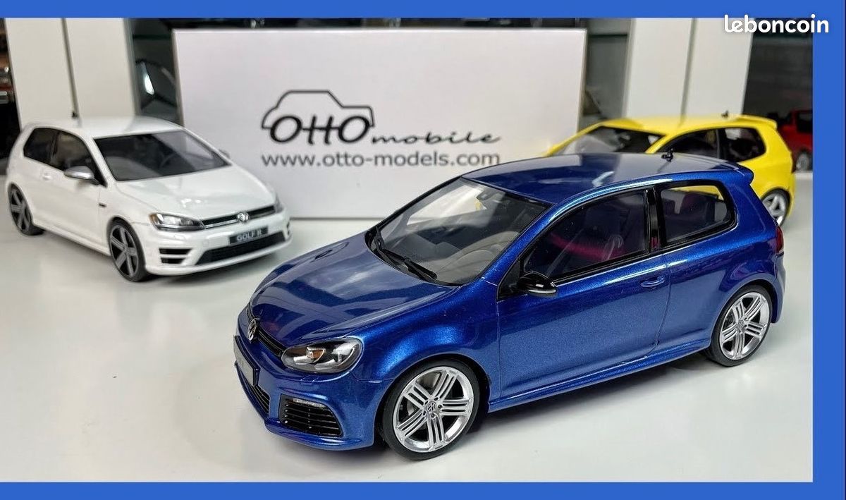 Miniature neuve Volkswagen Golf VI R Rising Blue 2010 1/18 Ottomobile ...