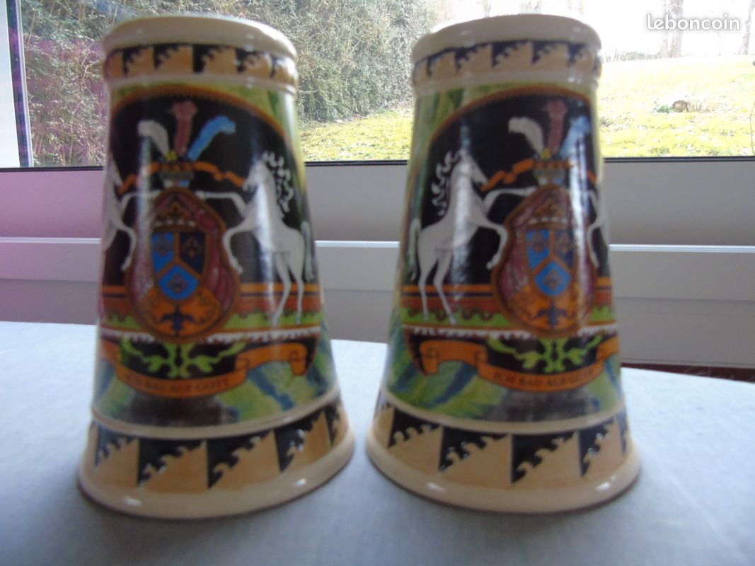 2 belle choppe céramique a bière - Collection
