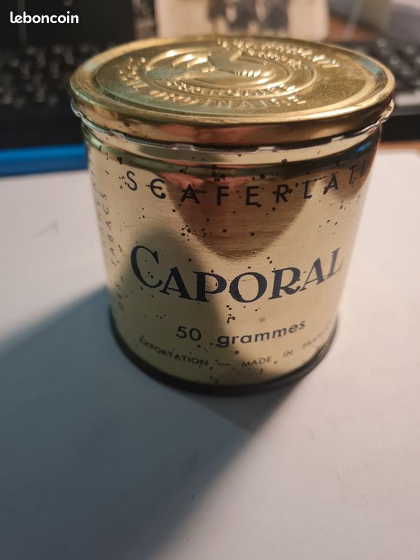 Boîte métal tabac 50g Caporal scarferlati collection neuve 1970/80 ...