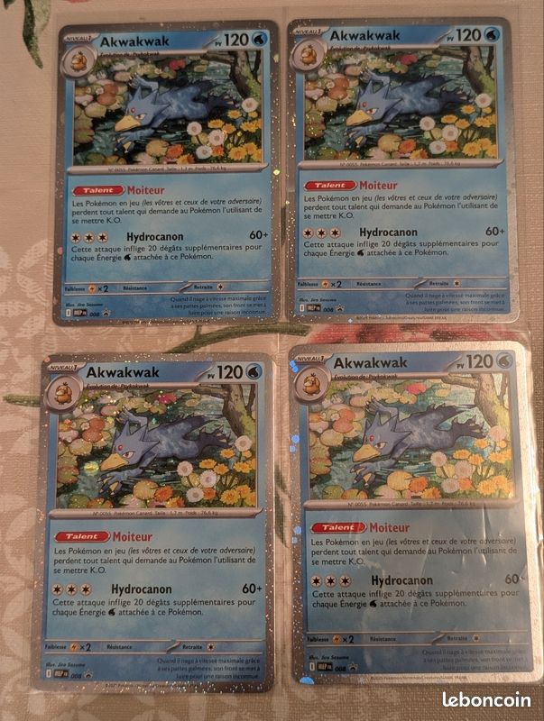Carte pokemon 4x AKWAKWAK MEP 008 - Collection