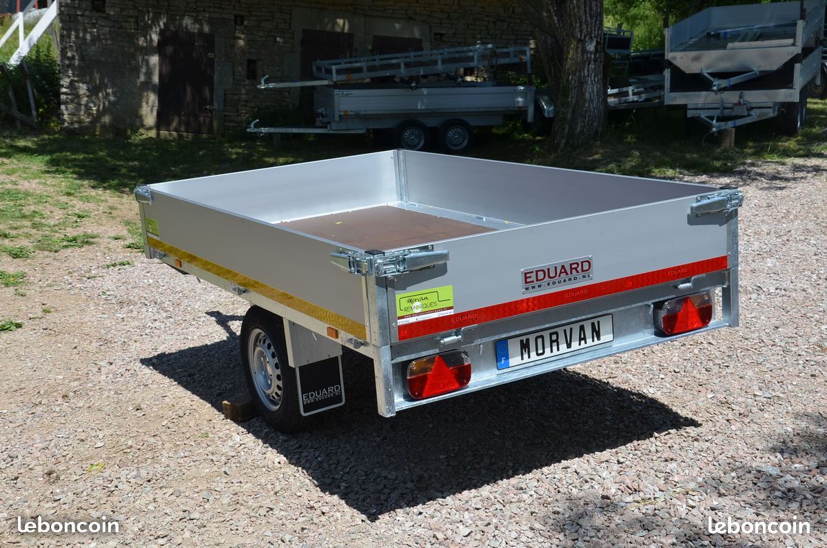 PROMO Remorque plateau EDUARD permis B simple essieu 256x150 750kg ...