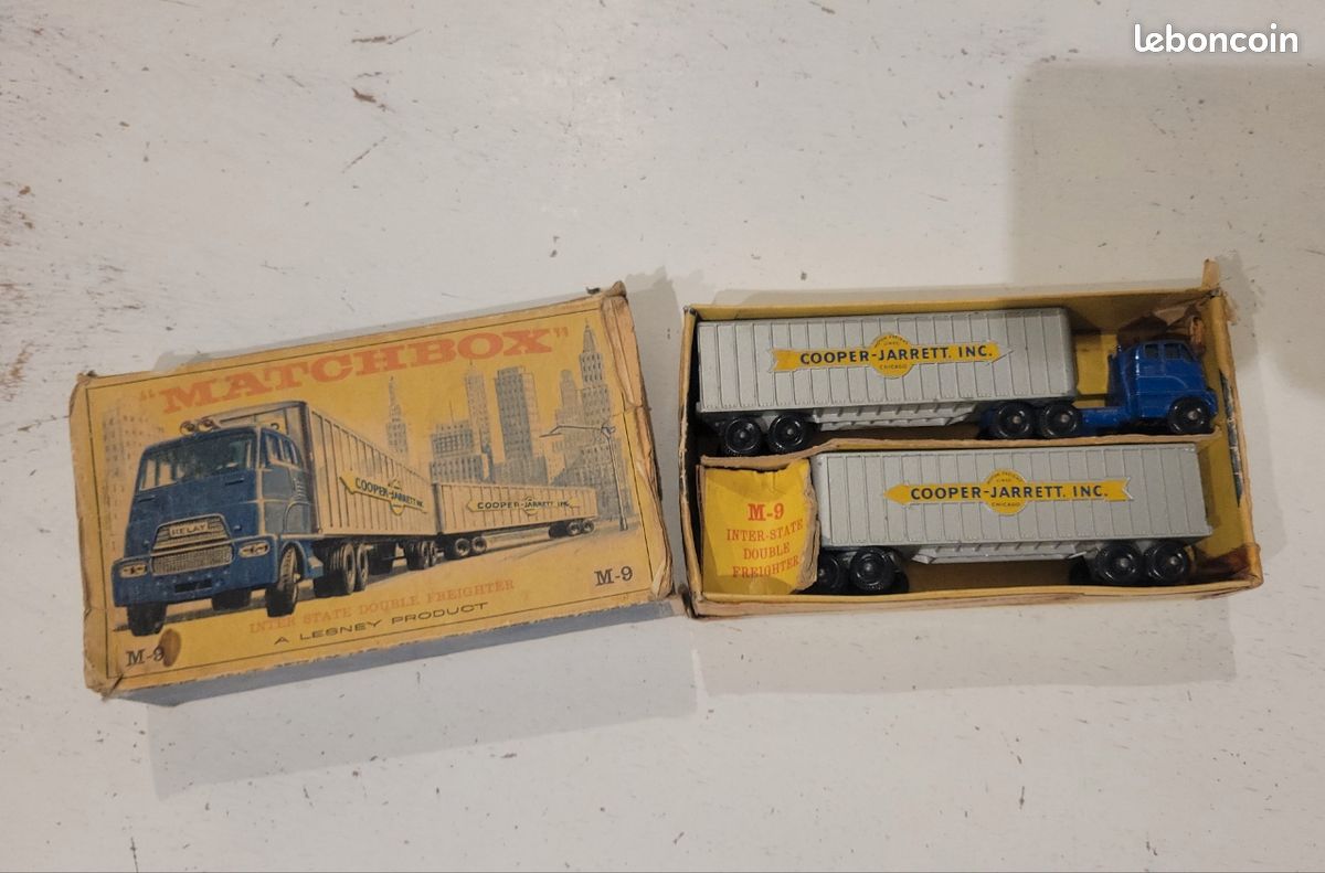 Camion Matchbox M9 Interstate Double Freighter - Modélisme