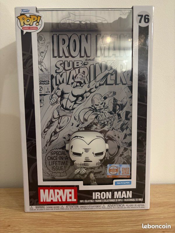 Funko POP Iron Man 76 #1 comics cover sketched (noir et blanc ...