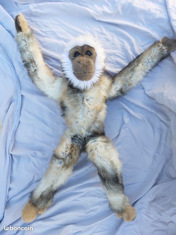 Ancienne et Rare Grande Peluche Singe Marque Nounours - Collection