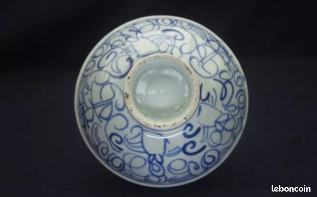 Bol Porcelaine Double Bonheur Peint À La Main - Dynastie Qing - Antiquités