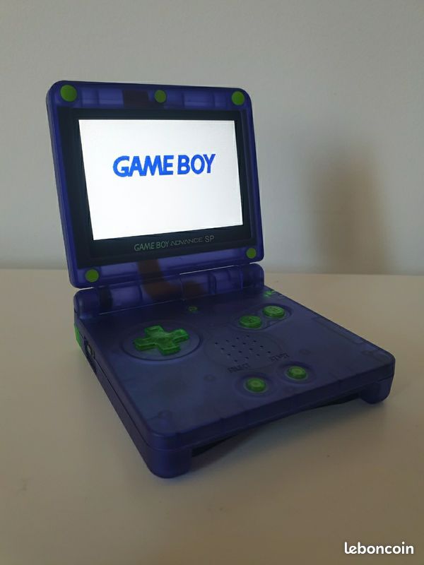 🎮 Game Boy Advance SP IPS – Violet Transparent | Chargeur Inclus - Consoles
