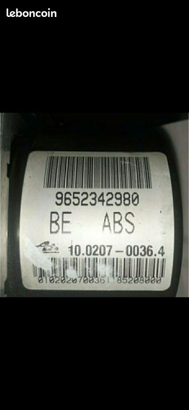 Bloc abs 206 206+ ref 9652342980 - Équipement auto
