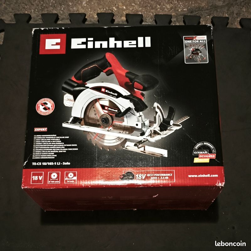 Scie Circulaire sans fil - Einhell TE-CS 18/165-1 Li-Solo - Bricolage