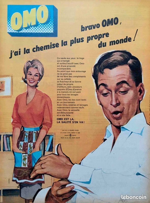 ️ ️ 🚰 Omo 🇬🇧 Publicité originale 1960 - Collection