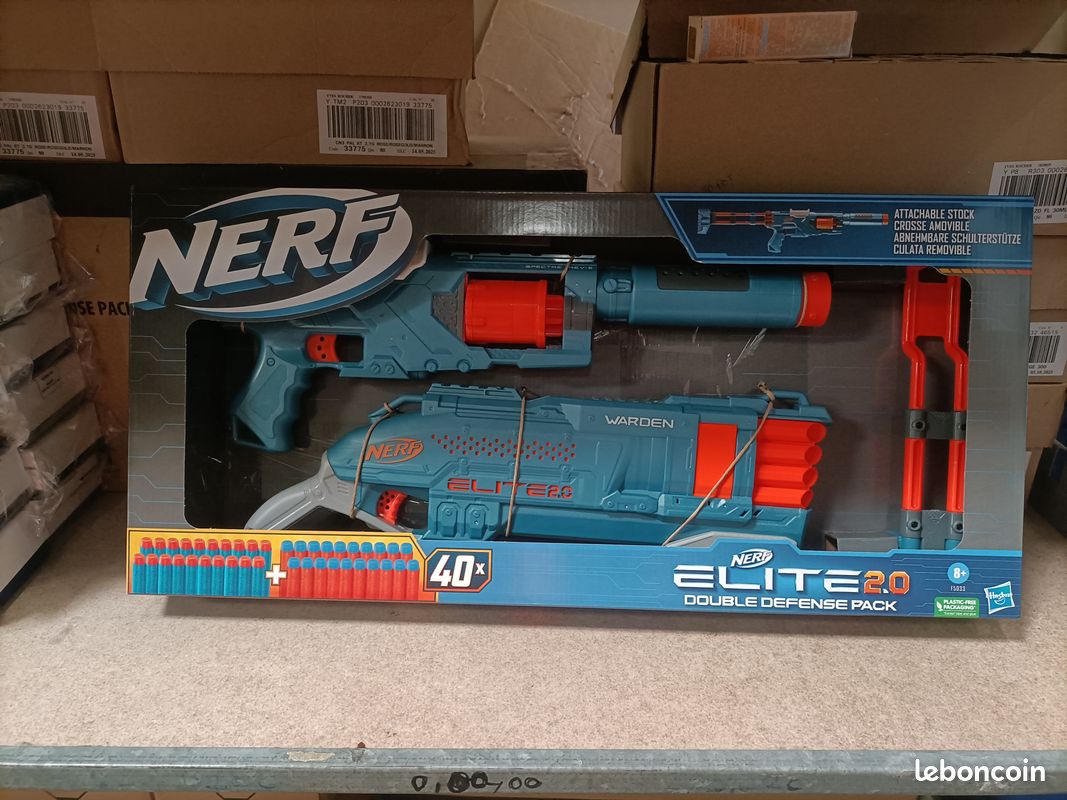 Pistolet nerf double défense pack - Jeux & Jouets