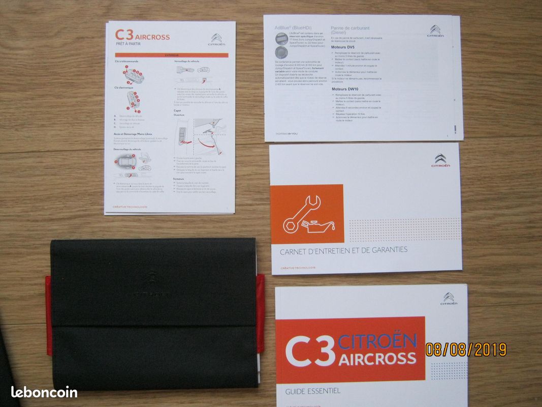 C3 AIRCROSS CITROEN - notices +carnet + pochette - Équipement auto