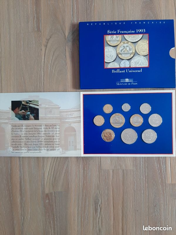 Pièces monnaies des coffrets frappe médaille 1992 et 1993 brillant ...