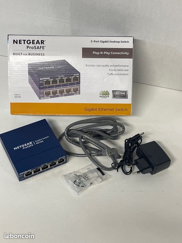 Switch Netgear GS105 - 5 Ports Gigabit - Occasion en Parfait État ...