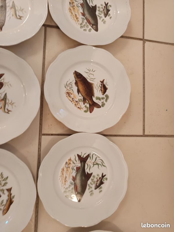 Lot assiettes à poisson - Arts de la table