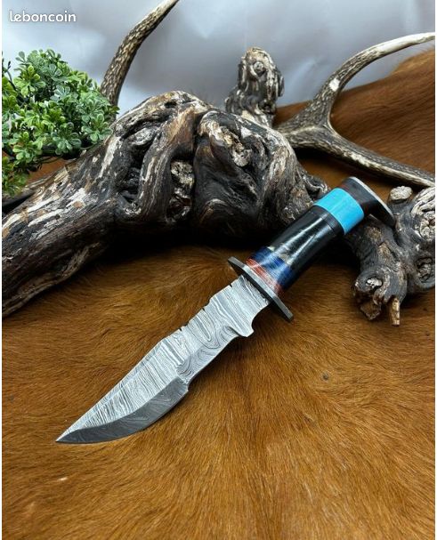 CTX34 : Magnifique couteau lame en acier damas 256 couches de chez RITE ...