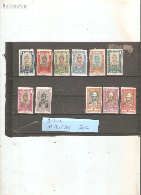 LOT de TIMBRES COLONIE LE GABON - Collection