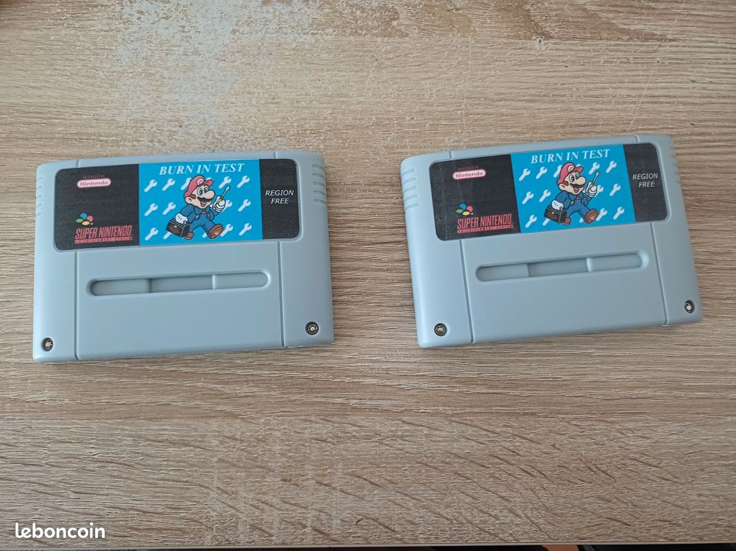 Lot 2 burn-in test super nintendo famicom snes - Consoles