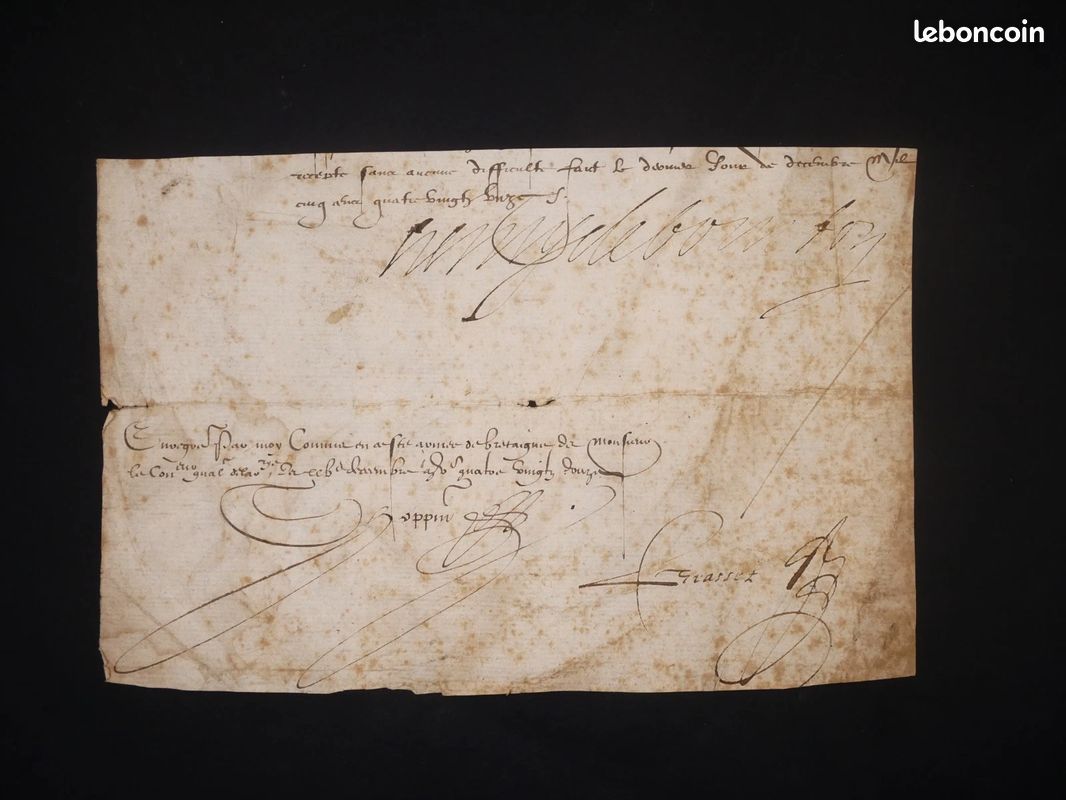 HENRI DE BOURBON, duc de Montpensier. Signature autographe - Manuscrit ...