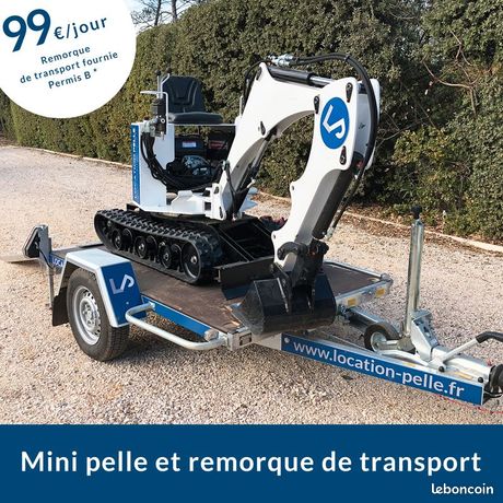 Remorque minipelle d'occasion - BTP - Chantier gros-oeuvre - leboncoin