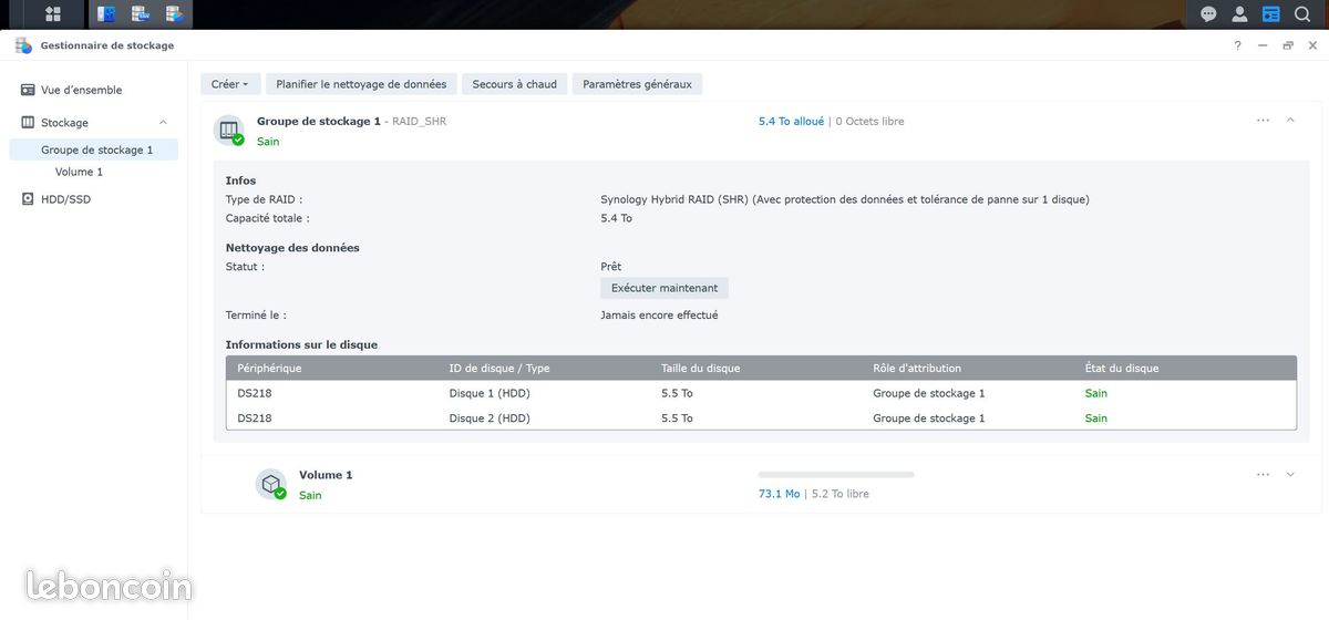 NAS Synology DiskStation DS218+ 2 Baies + 2 HDD Seagate Exos 6 To ...
