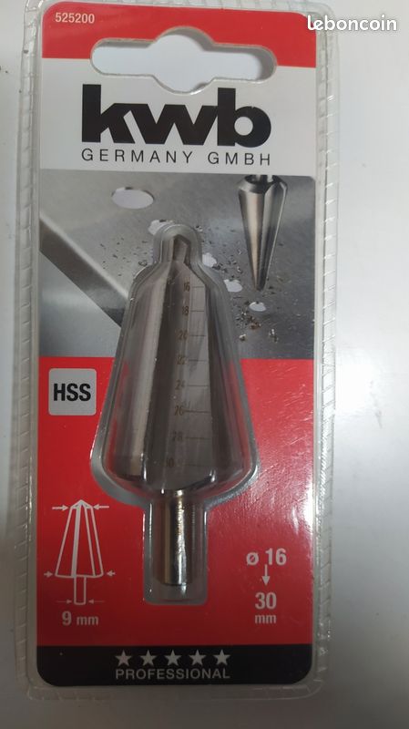 Foret conique à étage HSS neuf - Bricolage
