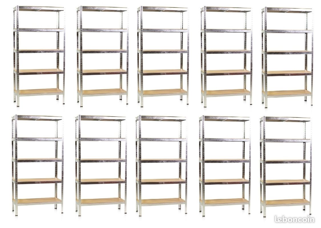 STOCKAGE Lot 10 étagères professionnel rack rangement aménagement cave ...