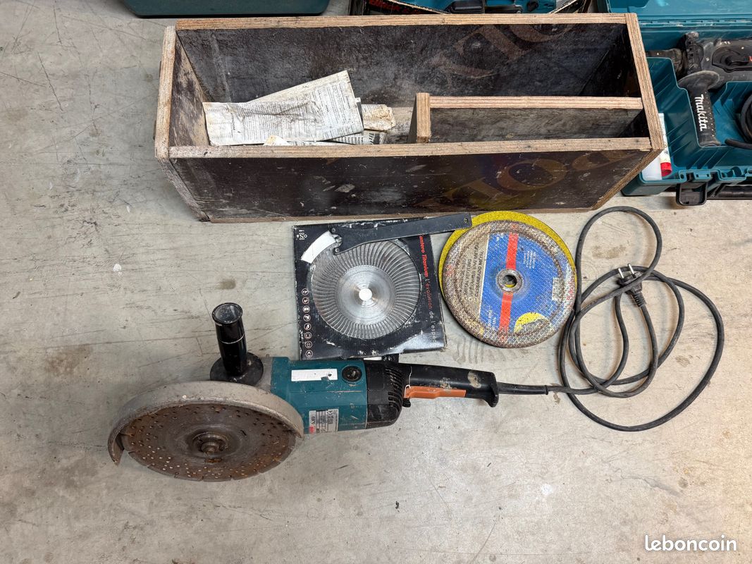 Lot outillage meuleuse angle ponceuse visseuse rabot scie circulaire ...