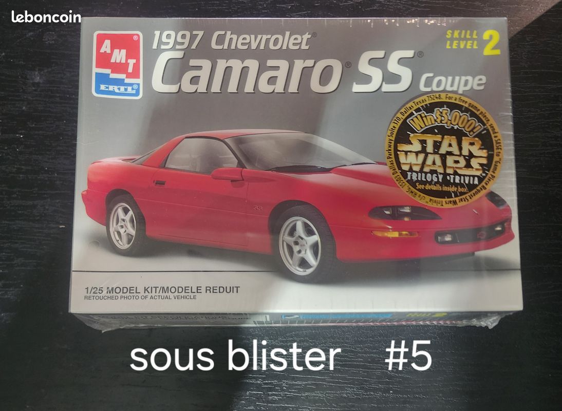 Kit maquette amt/ertl 1997 chevrolet camaro ss coupe 1/25 scellé star ...