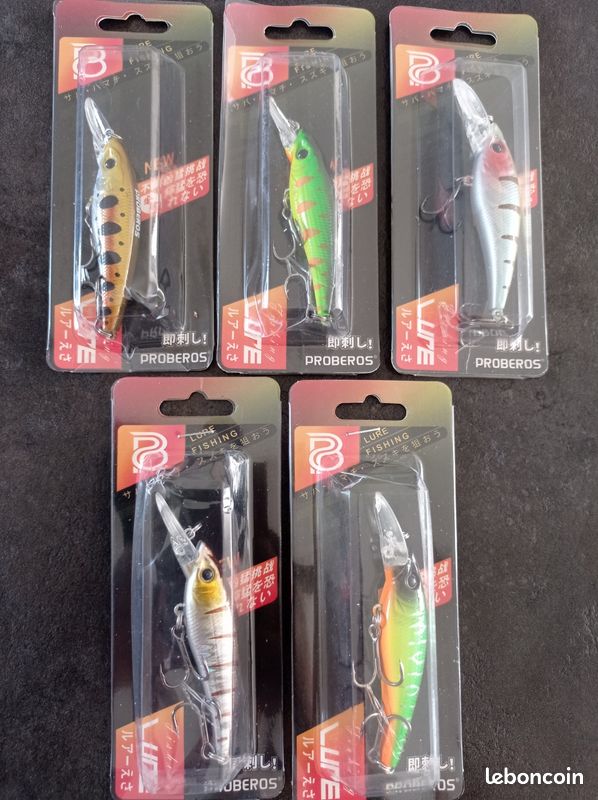 Pêche lot de 5 leurres Minnow Proberos - Sport & Plein air