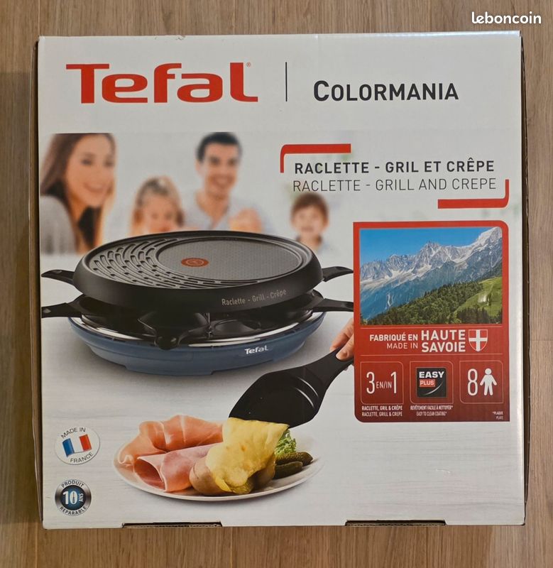 Tefal Colormania – Appareil à raclette, grill & crêpe - Électroménager