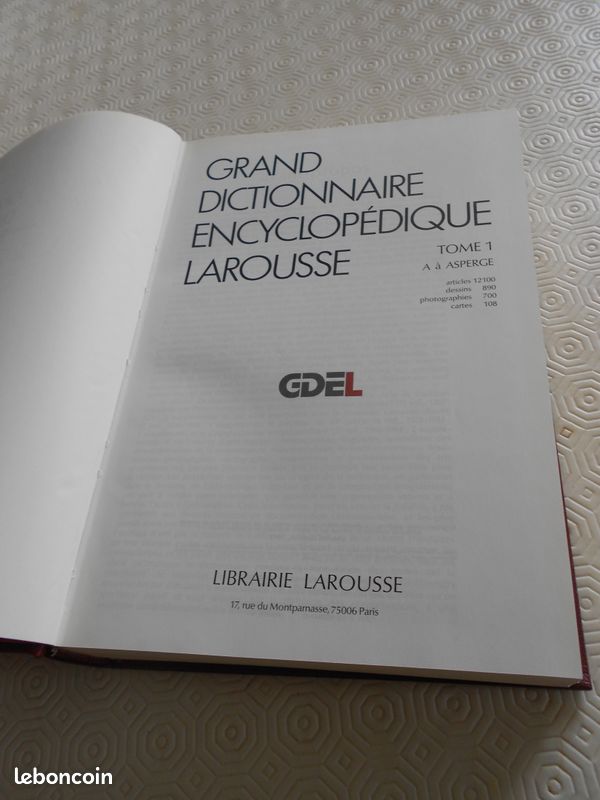 Grand dictionnaire encyclopédique Larousse en 15 volumes - Couverture ...