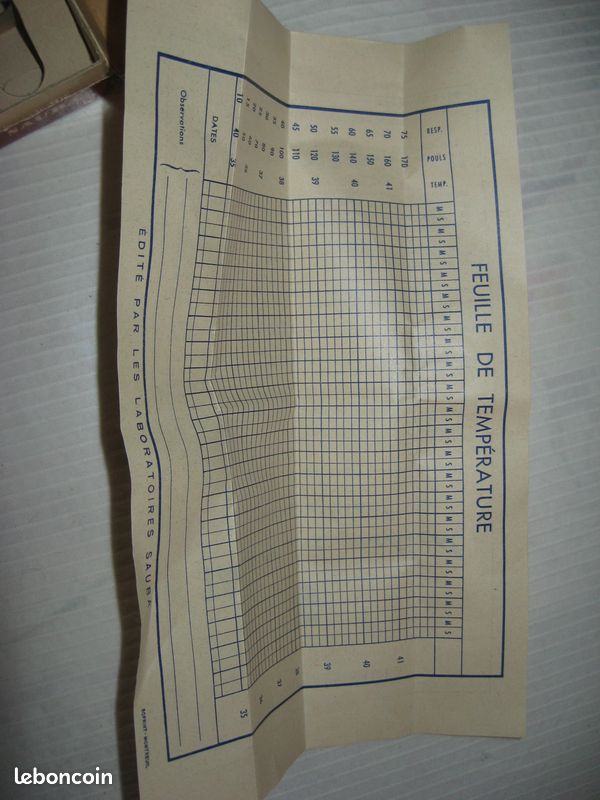 Ancien thermomètre médical Sauba - Collection