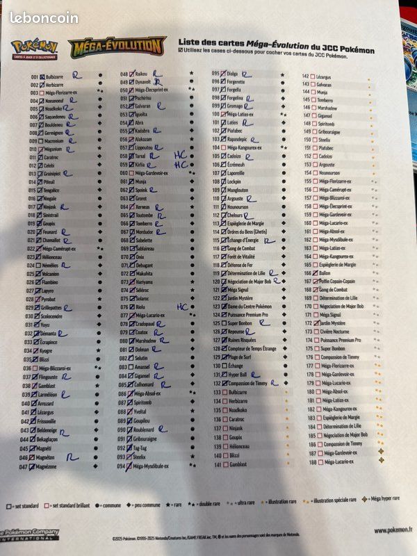 Masterset incomplet mega evolution cartes pokemon - Collection