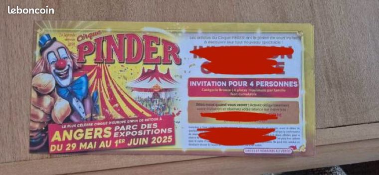 Cirque -Billetterie d'occasion - leboncoin