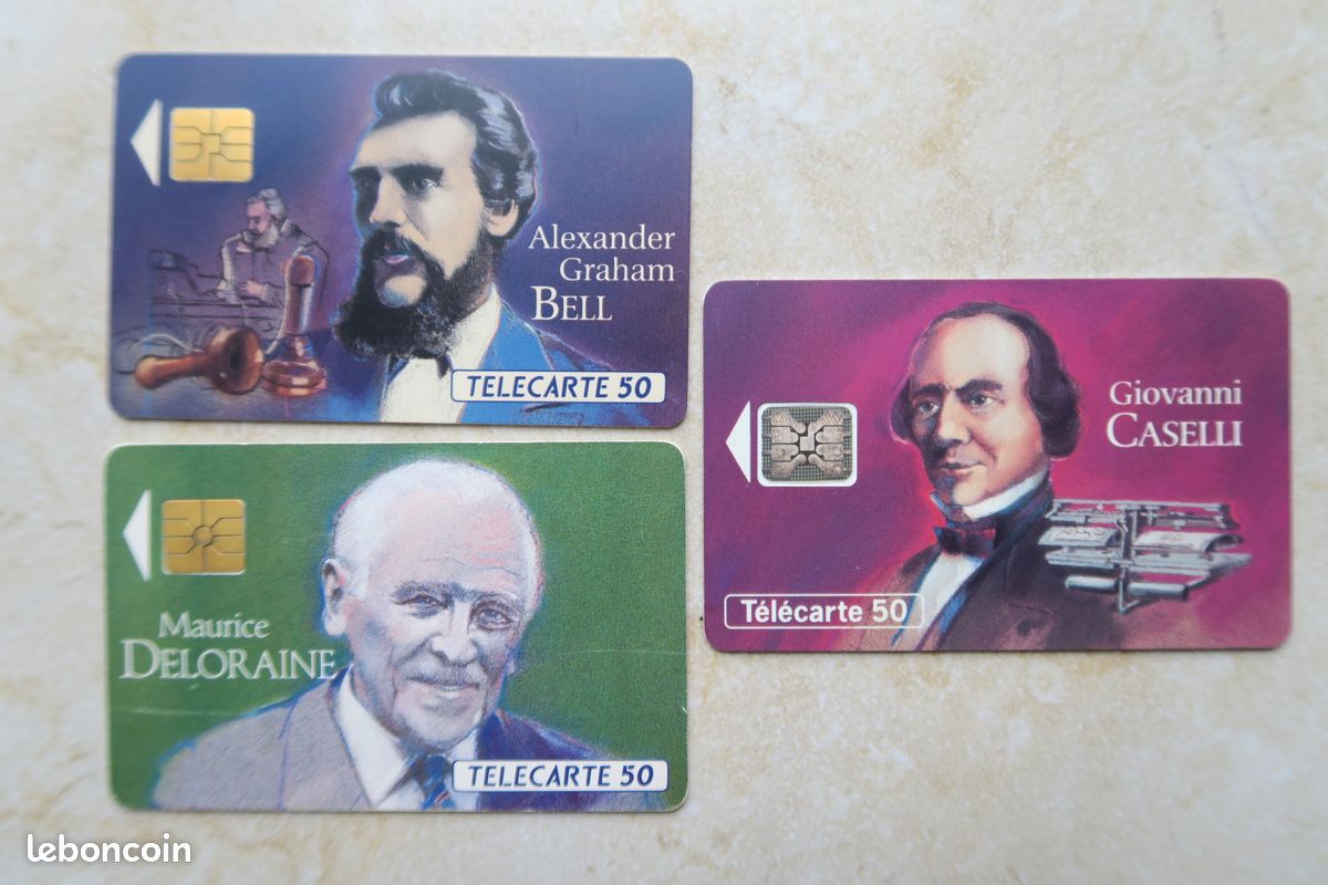 3 télécartes grandes figures des telecom - Collection