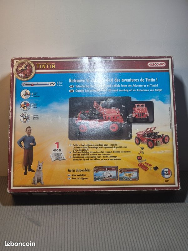Jeep 4×4 Rouge Meccano Tintin - Jeux & Jouets