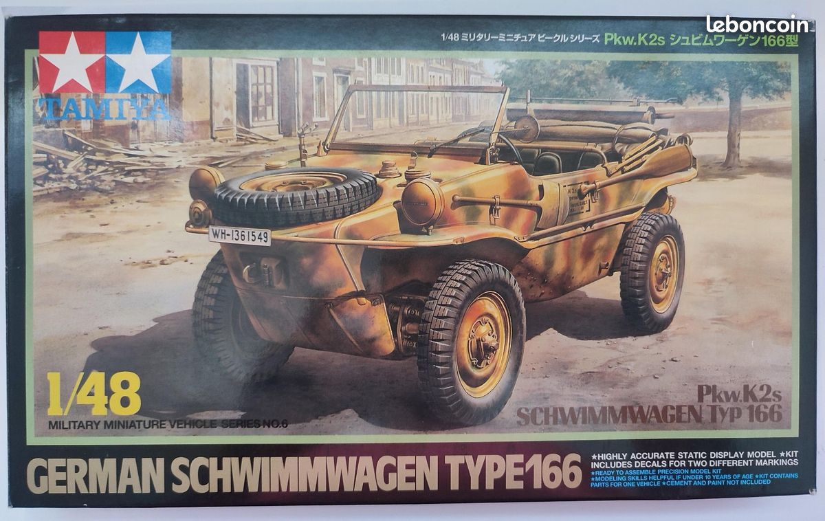 Tamiya Schwimmwagen Type 166 Pkw K2s 1:48 - Modélisme