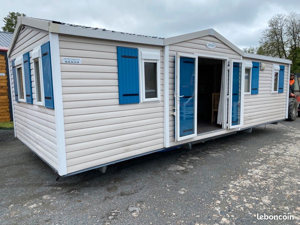 9,4x4m, 2chb, livré, isolation 4 saisons, volets roulants, mobil home ...
