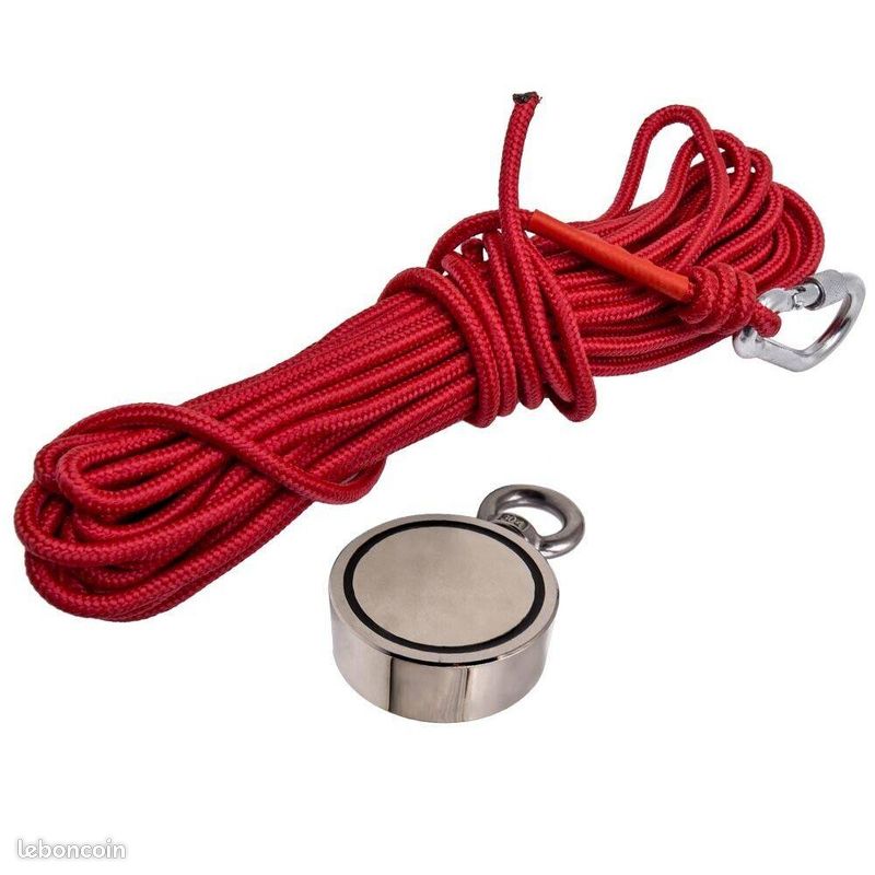 Aimant de Détection Puissant 100Kg Pêche Trésor + Corde 10m – Livraison ...