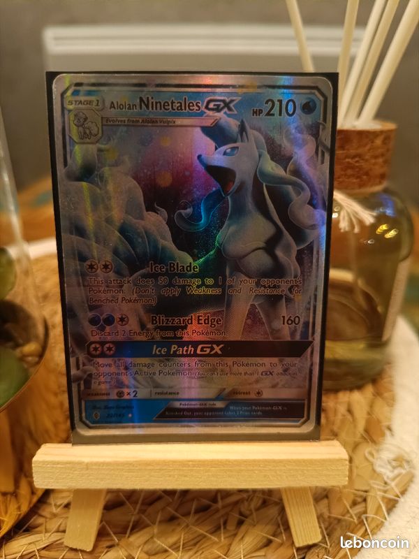 Carte Alolan Ninetales-gx - 22/145 - Ultra Rare - soleil & Lune: les ...